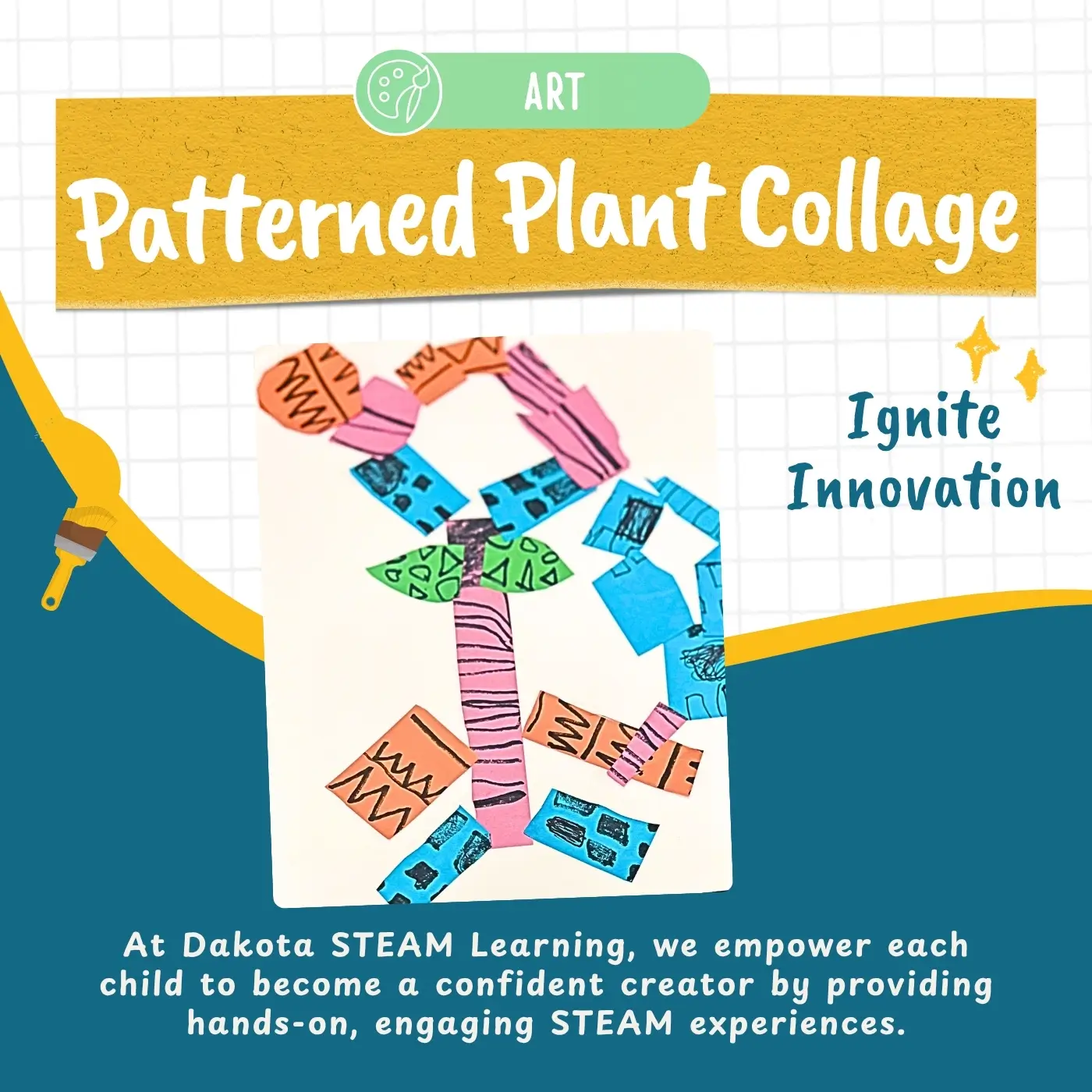 Patterned Plant Collage - Dakota STEAM Learning